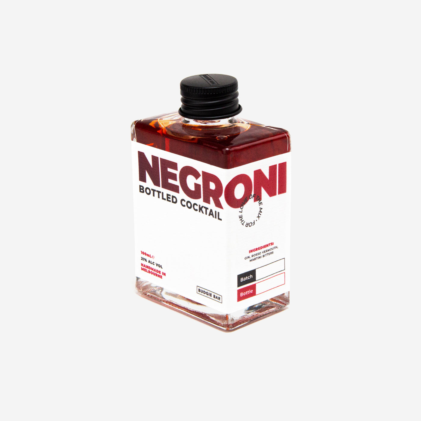 Negroni Bottled Cocktail 12-Pack • The Budgie Store
